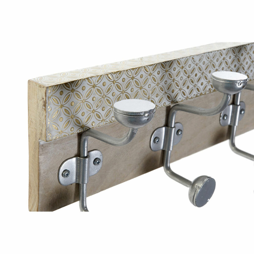 Bengaleiro de parede 46 x 15 x 10 cm Metal Vintage Madeira de mangueira ...